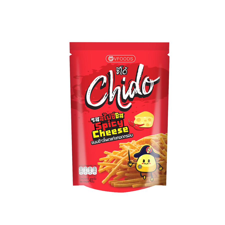 Snack bắp vị phô mai cay hiệu Chido 40gr